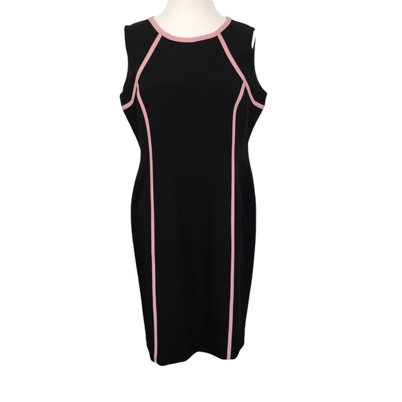 Evan Picone | Dresses | Evan Picone Sleeveless Contrasttrim Sheath ...